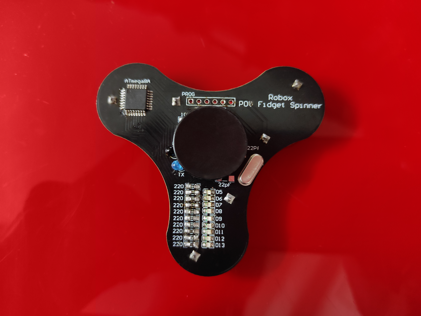 POV Display Fidget Spinner Using ATmega8 and Arduino IDE : 5 Steps ... POV Display Fidget Spinner Using ATmega8 and Arduino IDE : 5 Steps ...