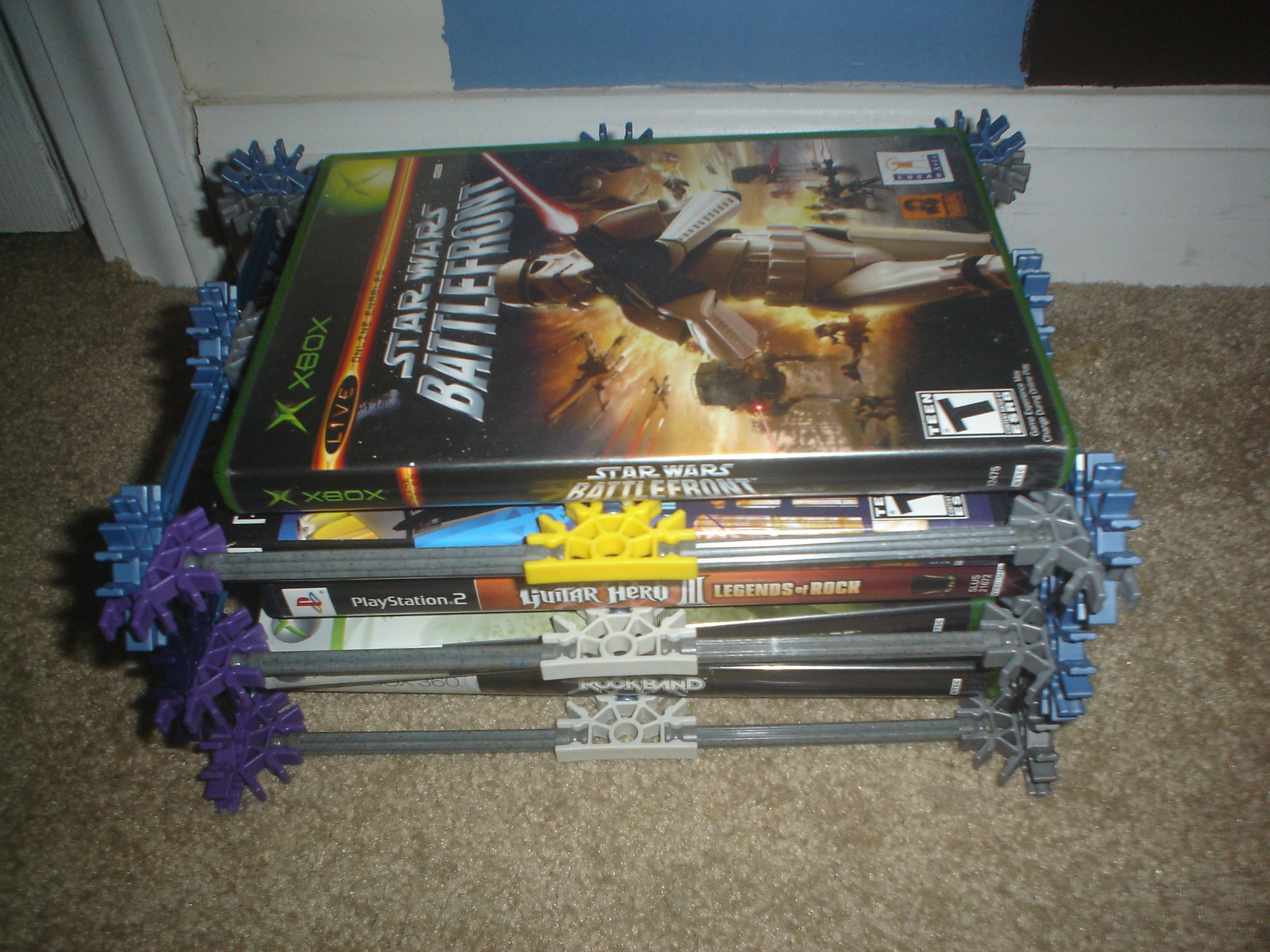 Simple K'nex Video Game Rack - Instructables