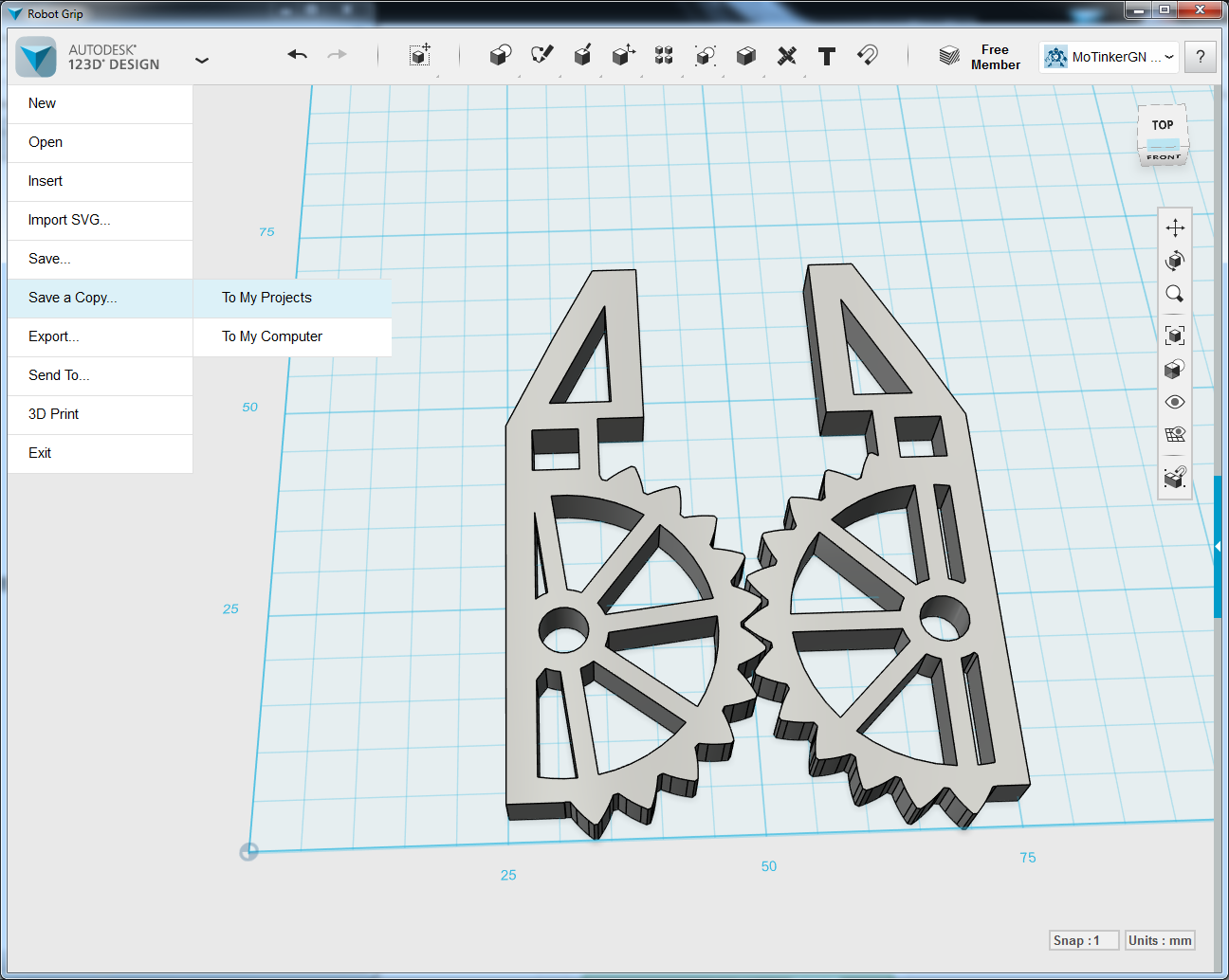 Print a Robot Pincer, From Software Installation - Ordering a Print ...