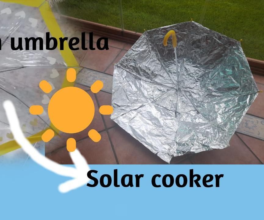 How to Build a Solar Cooker From a Broken Umbrella : 7 Steps ...