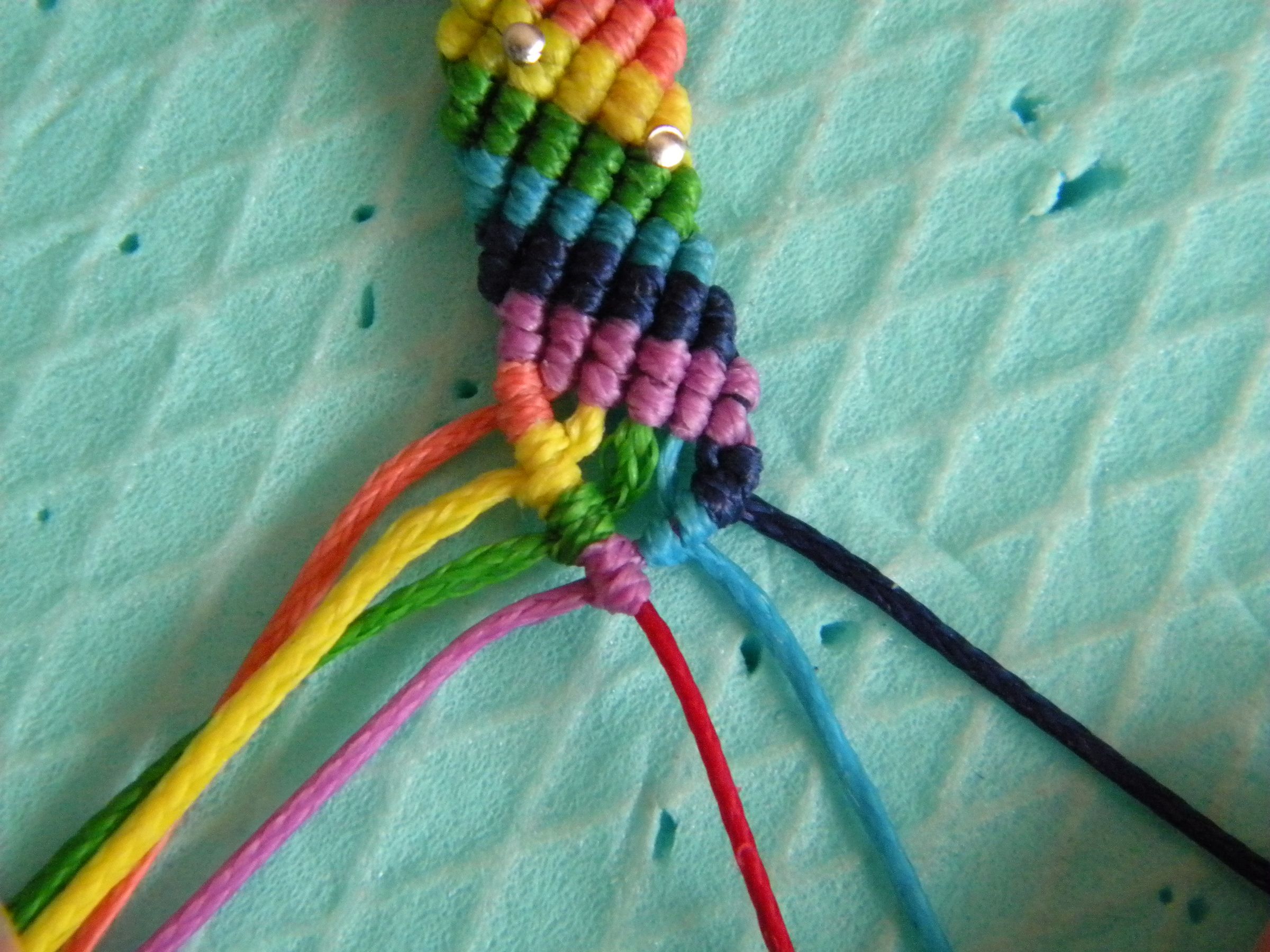 Rainbow Macrame Bracelet : 5 Steps (with Pictures) - Instructables