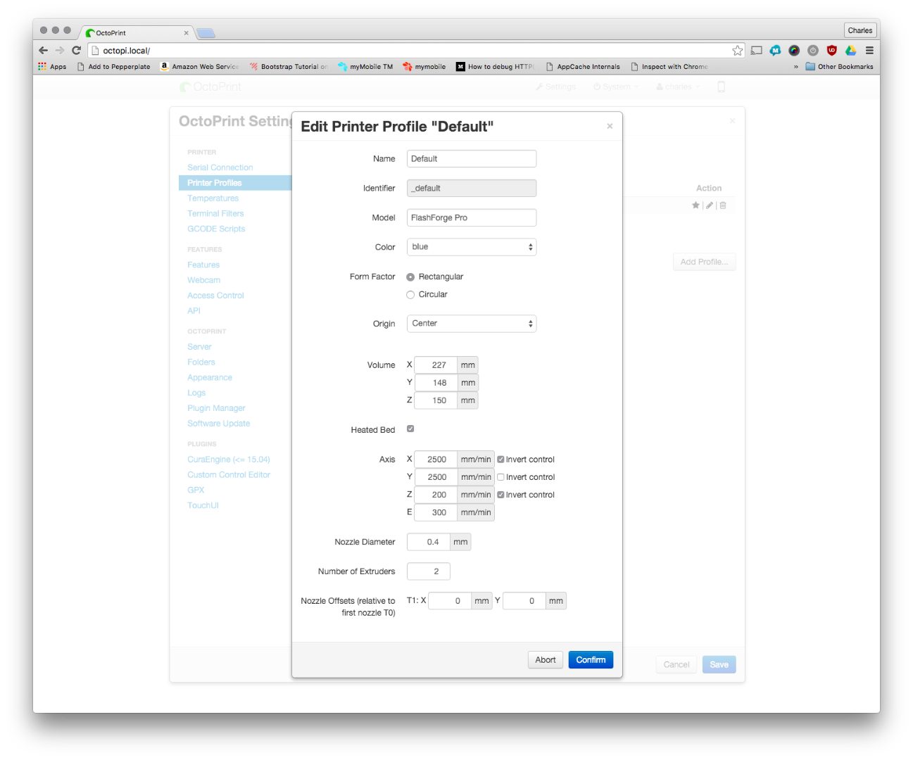 FlashForge Creator Pro & Raspberry Pi 2 & Octoprint : 6 Steps - Instructables
