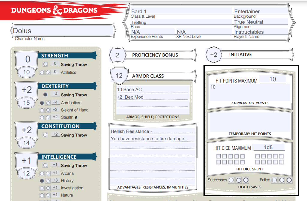 D&D 5e Character Sheet Fillable, Editable (Dungeons And, 48% OFF