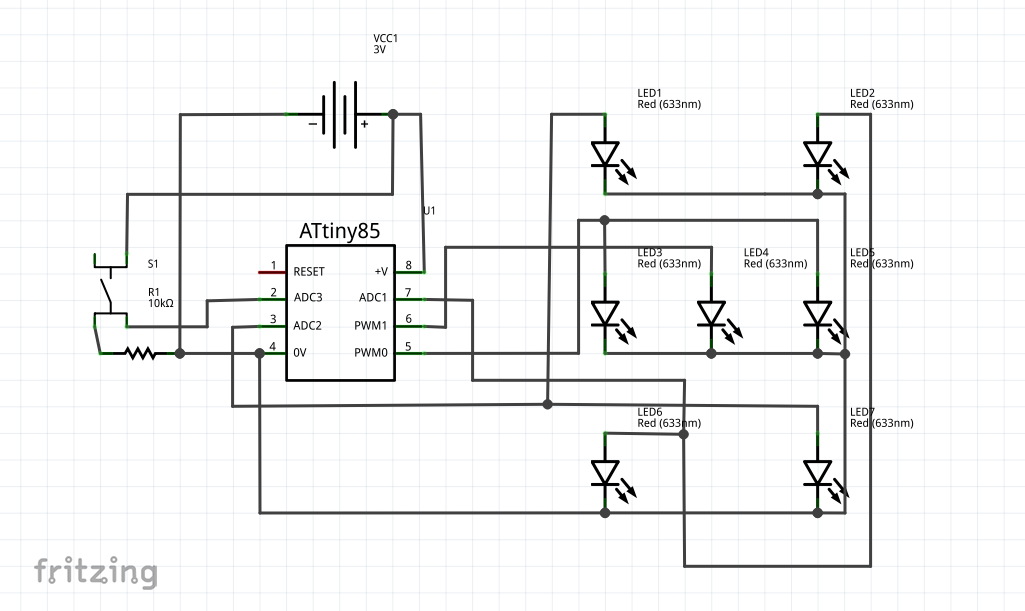 ATtiny85 LED Dice : 7 Steps - Instructables