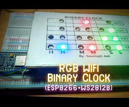 RGB Wifi Binary Clock (ESP8266+WS2812b) : 6 Steps - Instructables