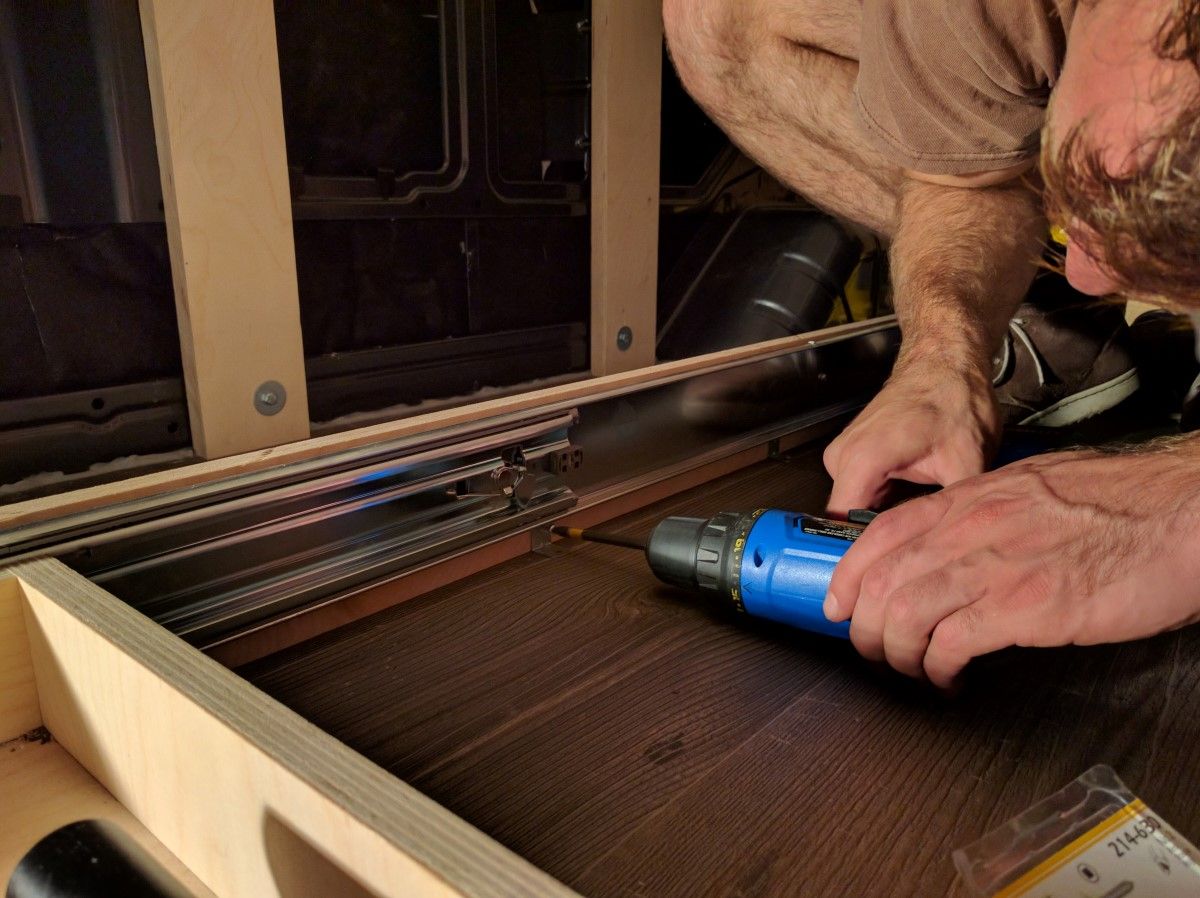 How to Build a Slide-out Bike Rack in a Camper Van Conversion : 8 Steps ...