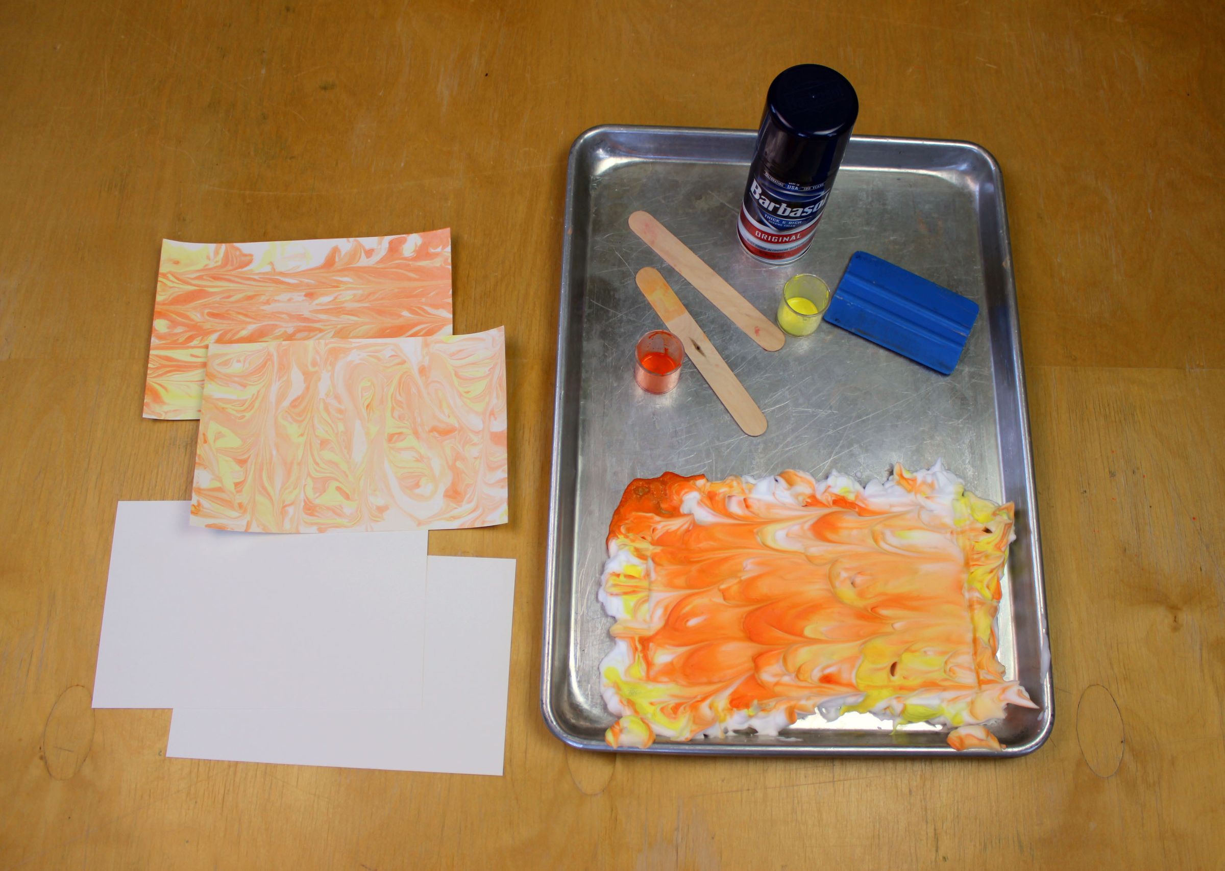 Shaving Cream Paper Marbling : 3 Steps - Instructables