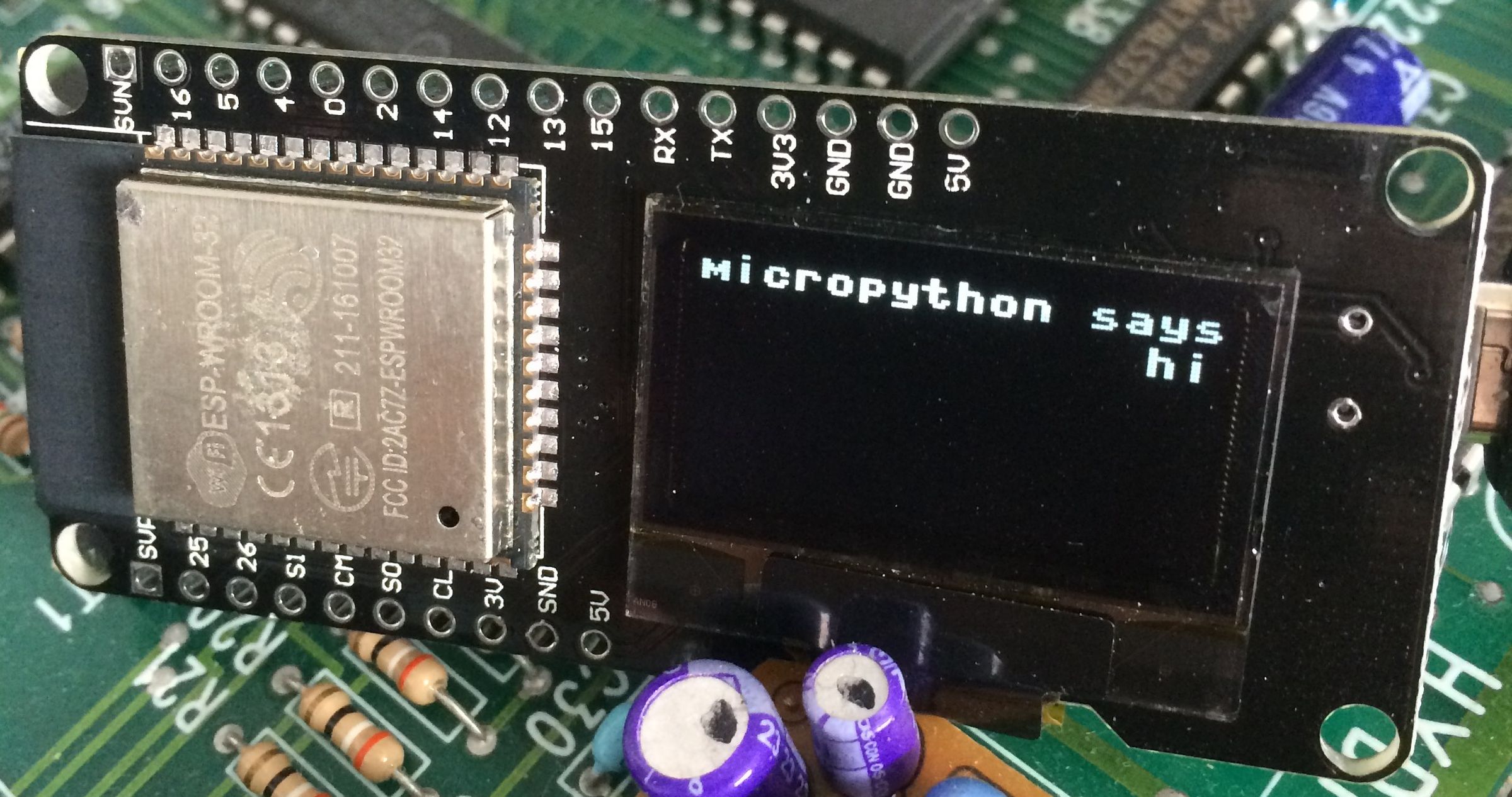 MicroPython on an ESP32 Board With Integrated SSD1306 OLED Display ...