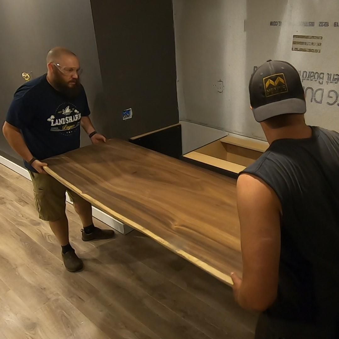 Live Edge Bar and Floating Shelves : 11 Steps (with Pictures ...