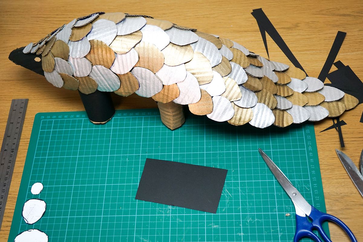 DIY Cardboard Pangolin | Sculpt an Armoured Animal With Recycled Card ...