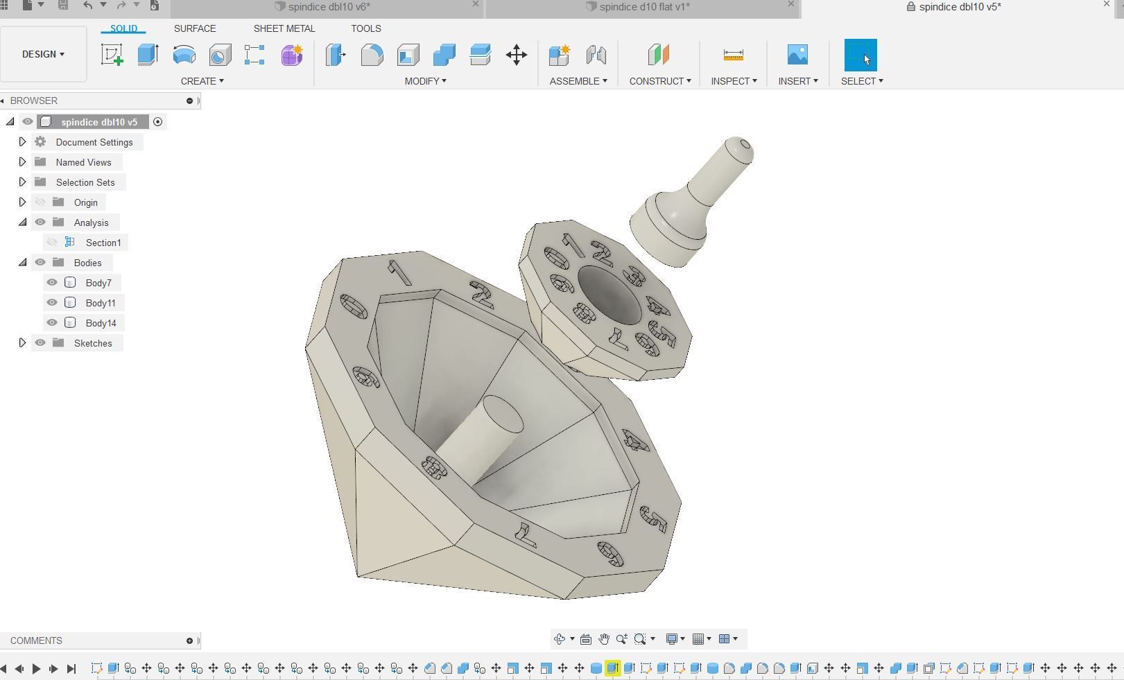 3D Printed Spinning Percentile Dice : 4 Steps (with Pictures ...