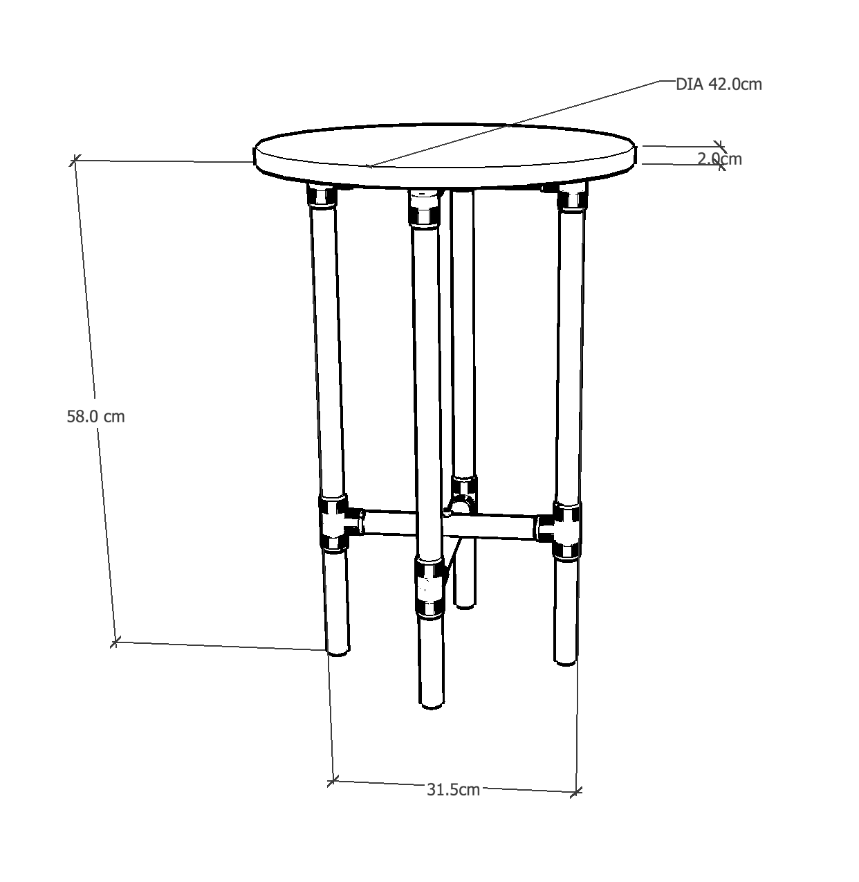 Vintage PVC Pipe Side Table : 11 Steps (with Pictures) - Instructables