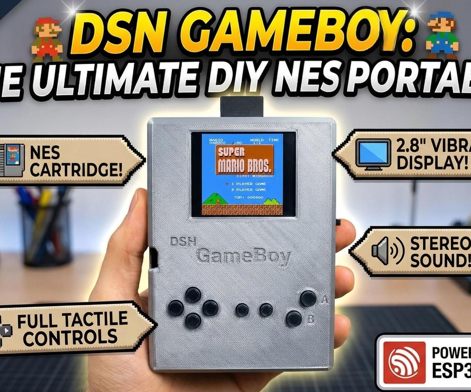 DIY Handheld NES Emulator Using ESP32-S3 : 6 Steps - Instructables