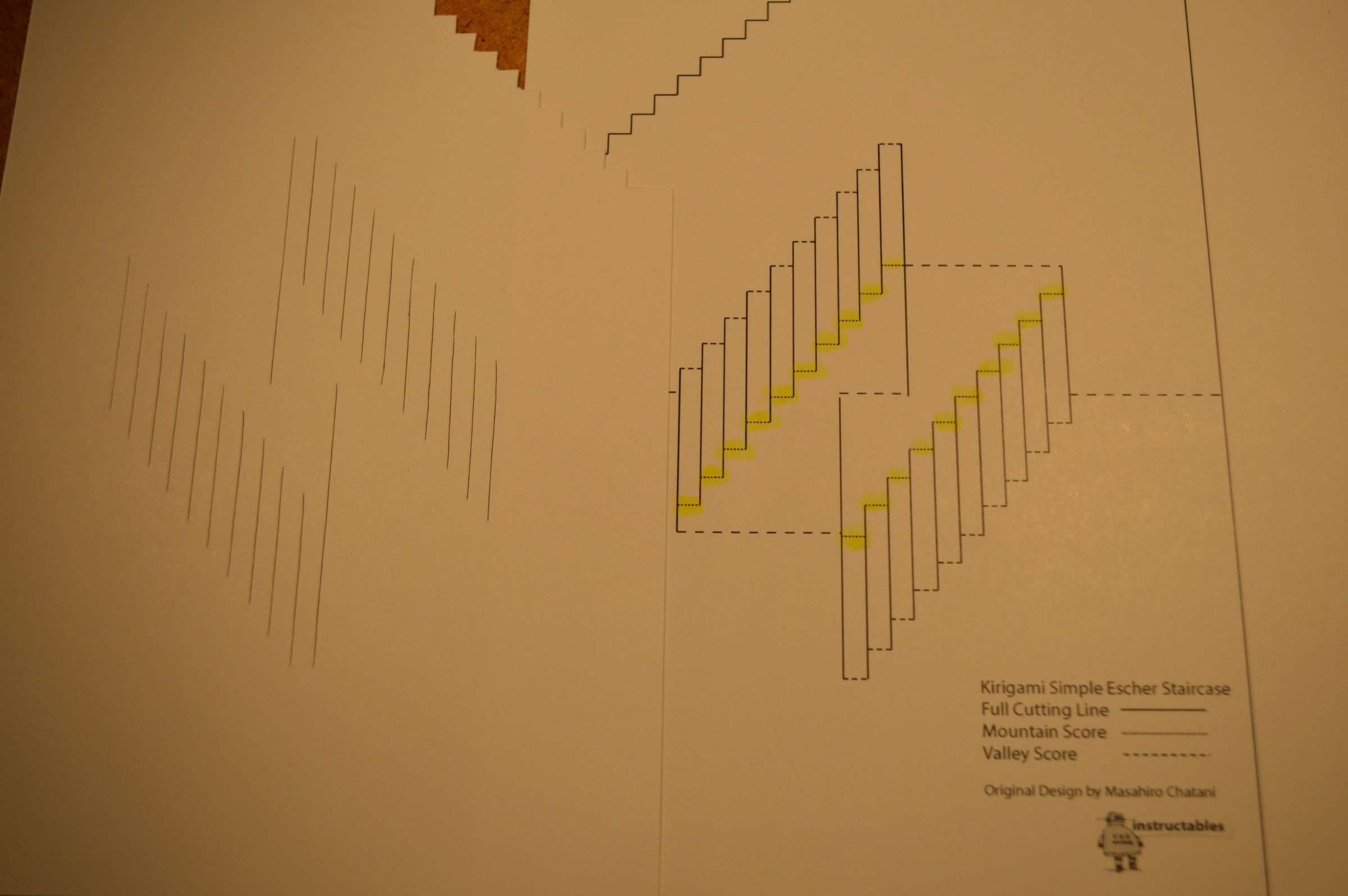Kirigami Simple Escher Staircase : 8 Steps - Instructables