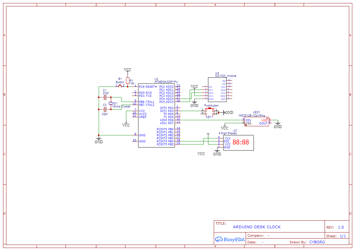 Arduino Semi-Analog Desk Clock || Arduino Desk Clock : 4 Steps ...