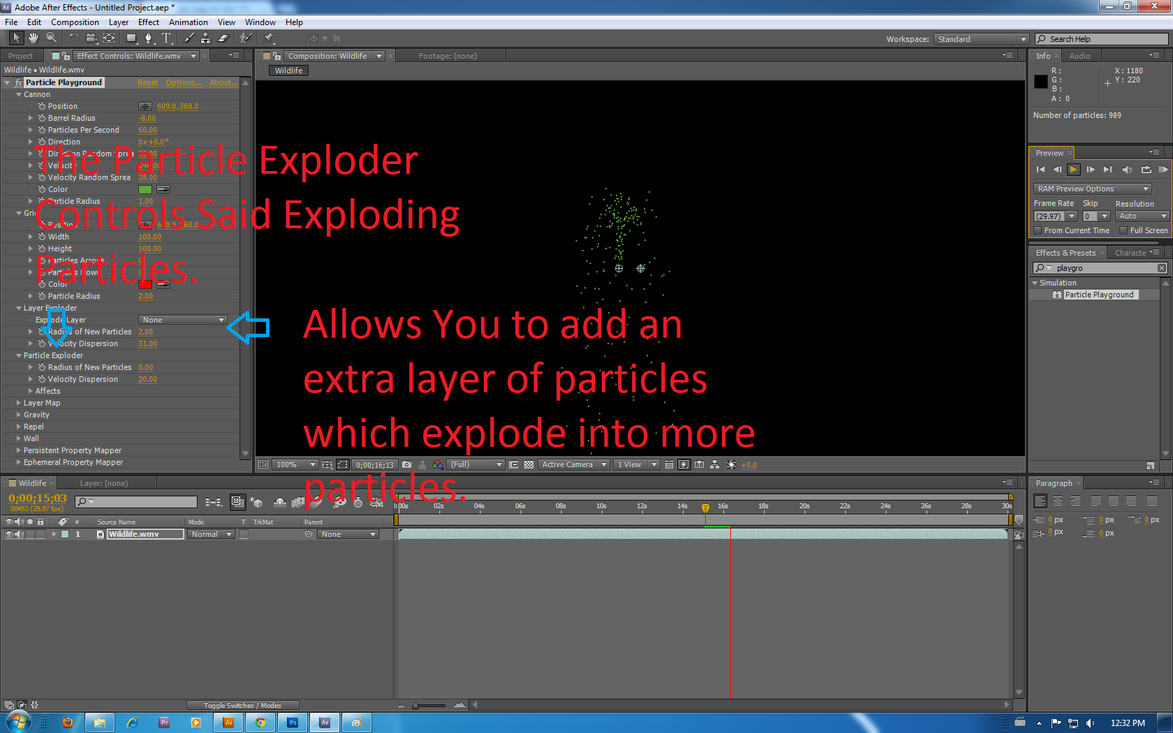 How to Use Particle Playground in Adobe After Effects : 6 Steps - Instructables