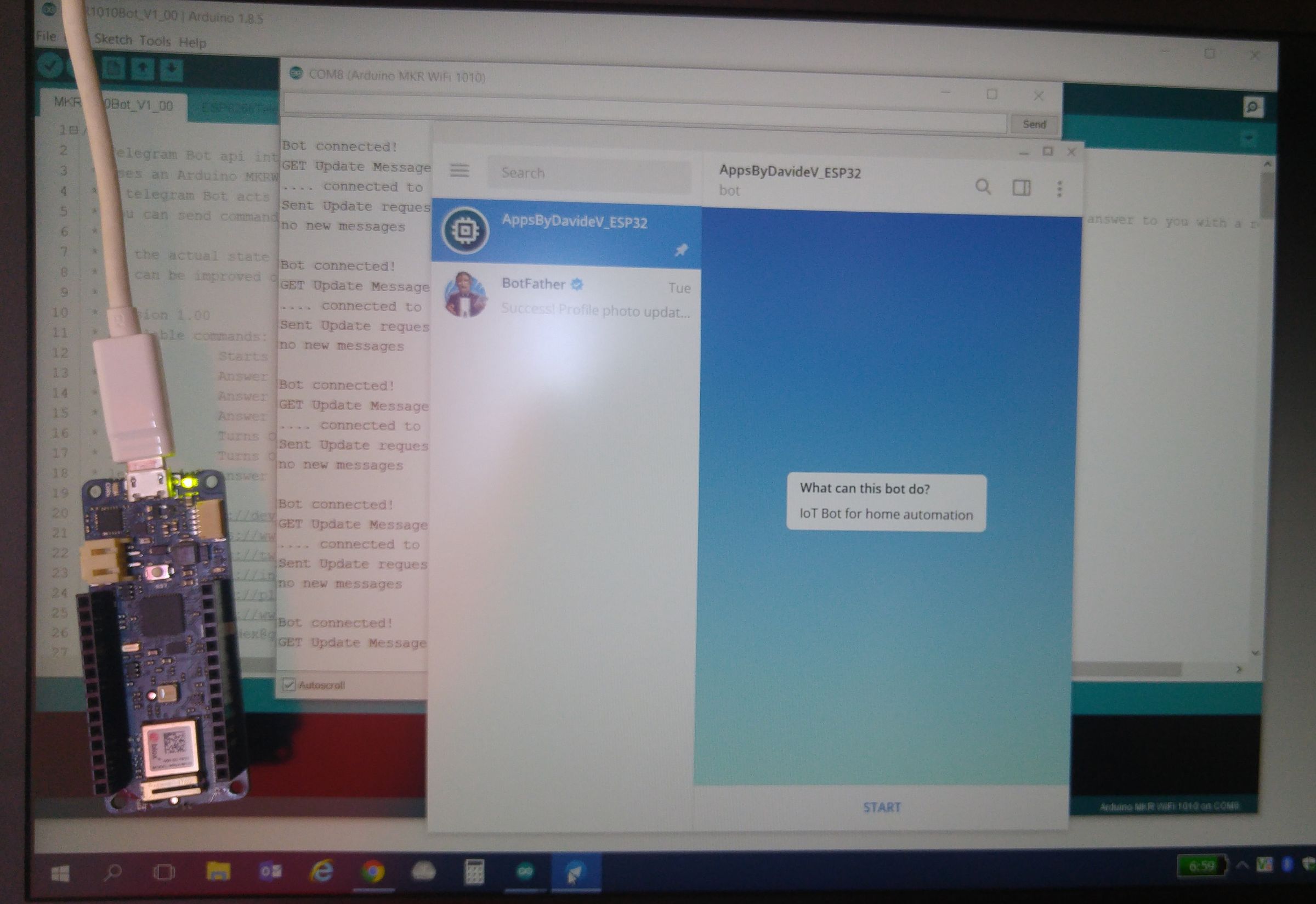 [IoT] Telegram Bot With Arduino MKR WiFi 1010 : 5 Steps - Instructables