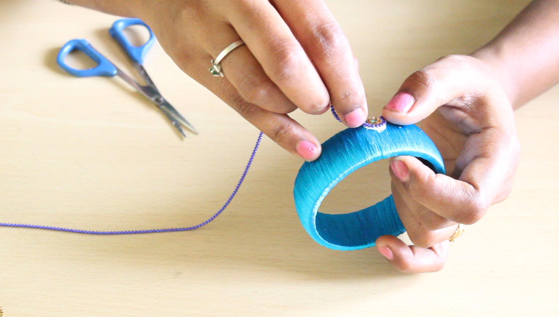 How to Make Silk Thread Bangle Set at Home || Silk Thread Designs ...