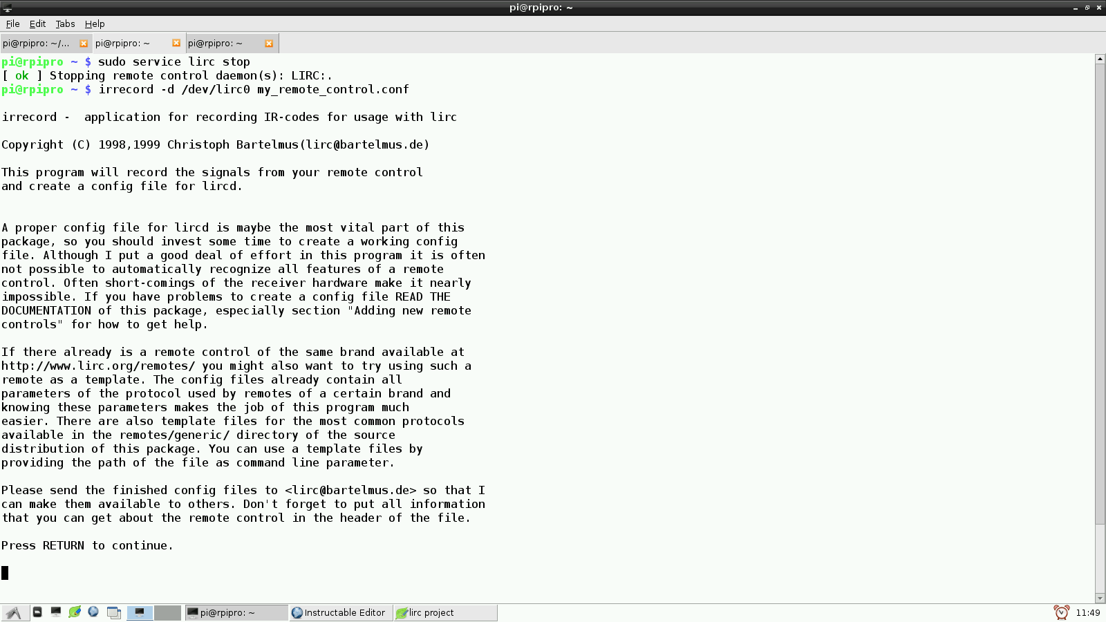 Record Infrared Codes of Any Remote Control Unit for Usage With Linux Infrared Remote Control ...