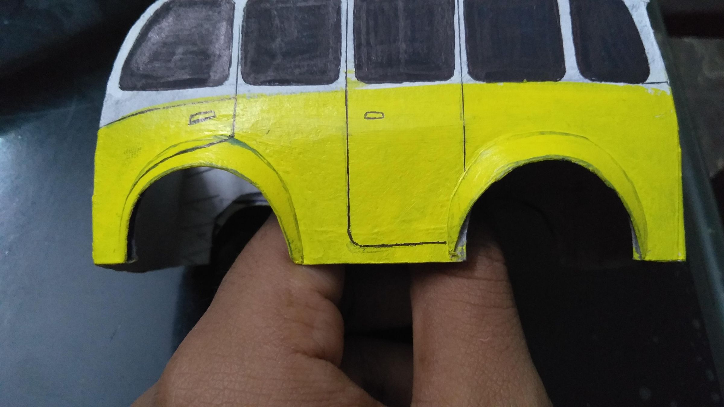 VW Mini Bus Model From Cardboard Box : 7 Steps (with Pictures ...