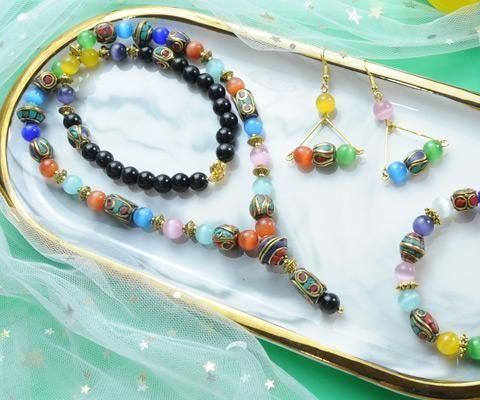 Beebeecraft Tutorials on Making Tibetan Beads Necklace : 4 Steps ...