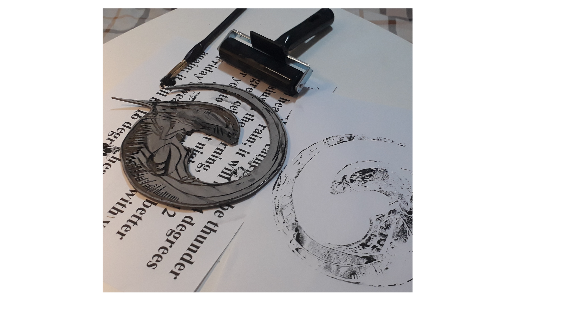 Linocut Alien Printmaking : 5 Steps - Instructables