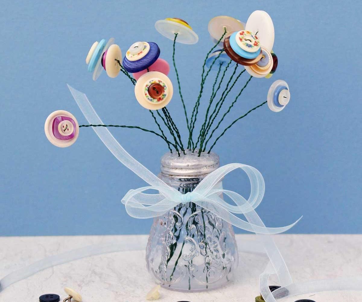 DIY Mini Button Flower Bouquet : 3 Steps (with Pictures) - Instructables