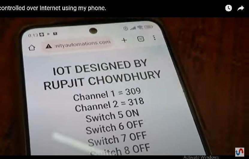 Arduino Uno Board Controlled Over Internet Using My Phone Iot