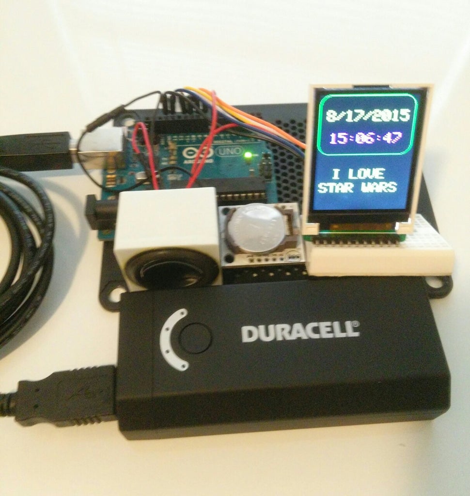 Arduino Color Lcd Message Clock 7 Steps With Pictures Instructables