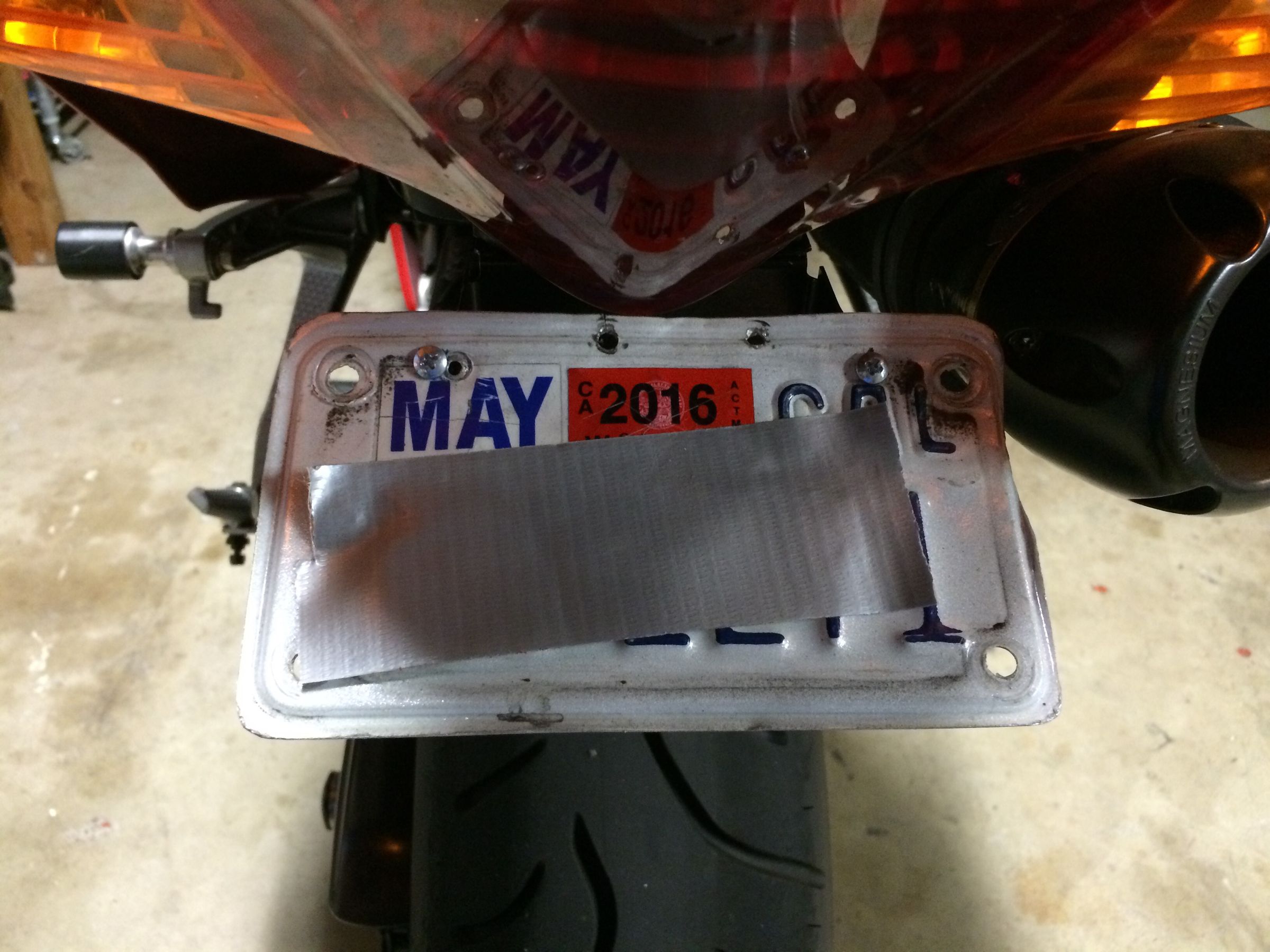 License Plate Bracket for Motorcycle — on the Cheap : 5 Steps ...