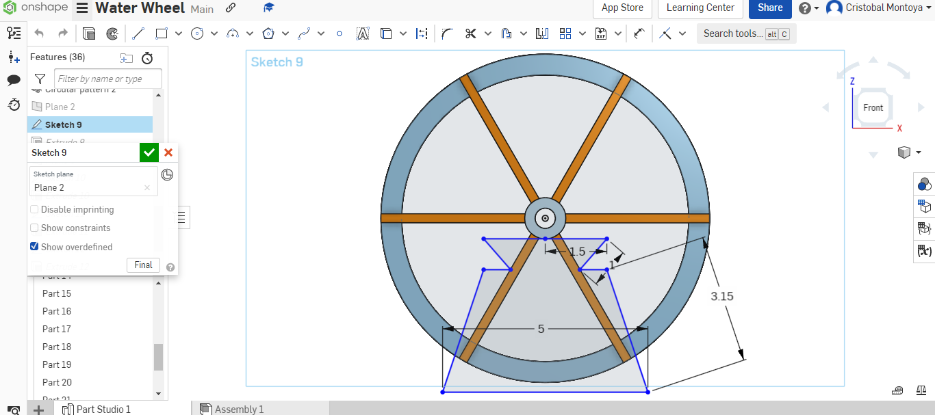 How to Make Water Wheel on Onshape : 15 Steps - Instructables