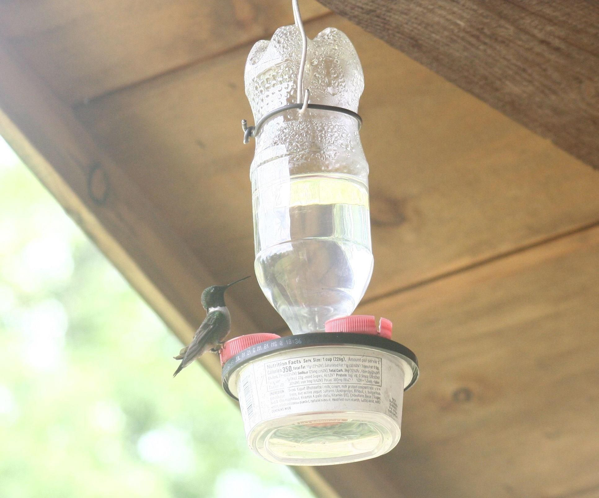 How to Make a Hummingbird Feeder From Recyclable Plastic Containers : 6 ...