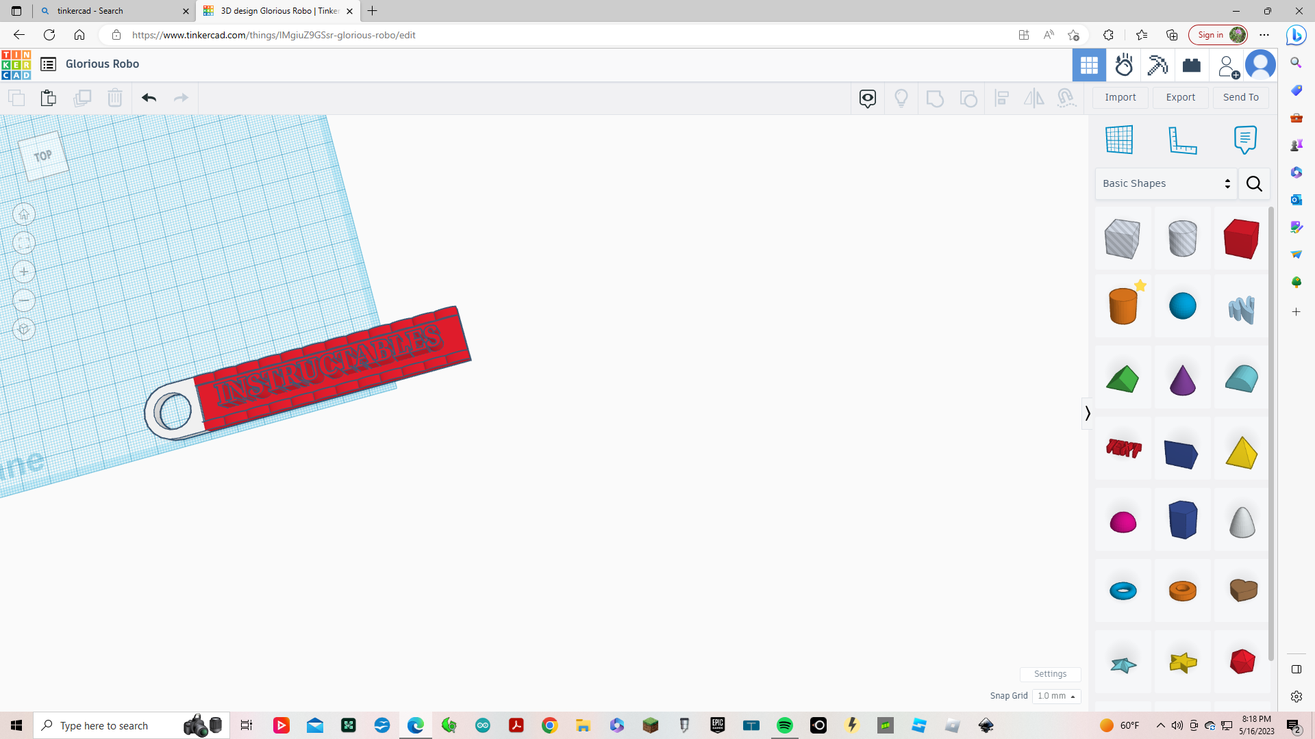 Easy Tinkercad Keychain : 4 Steps - Instructables