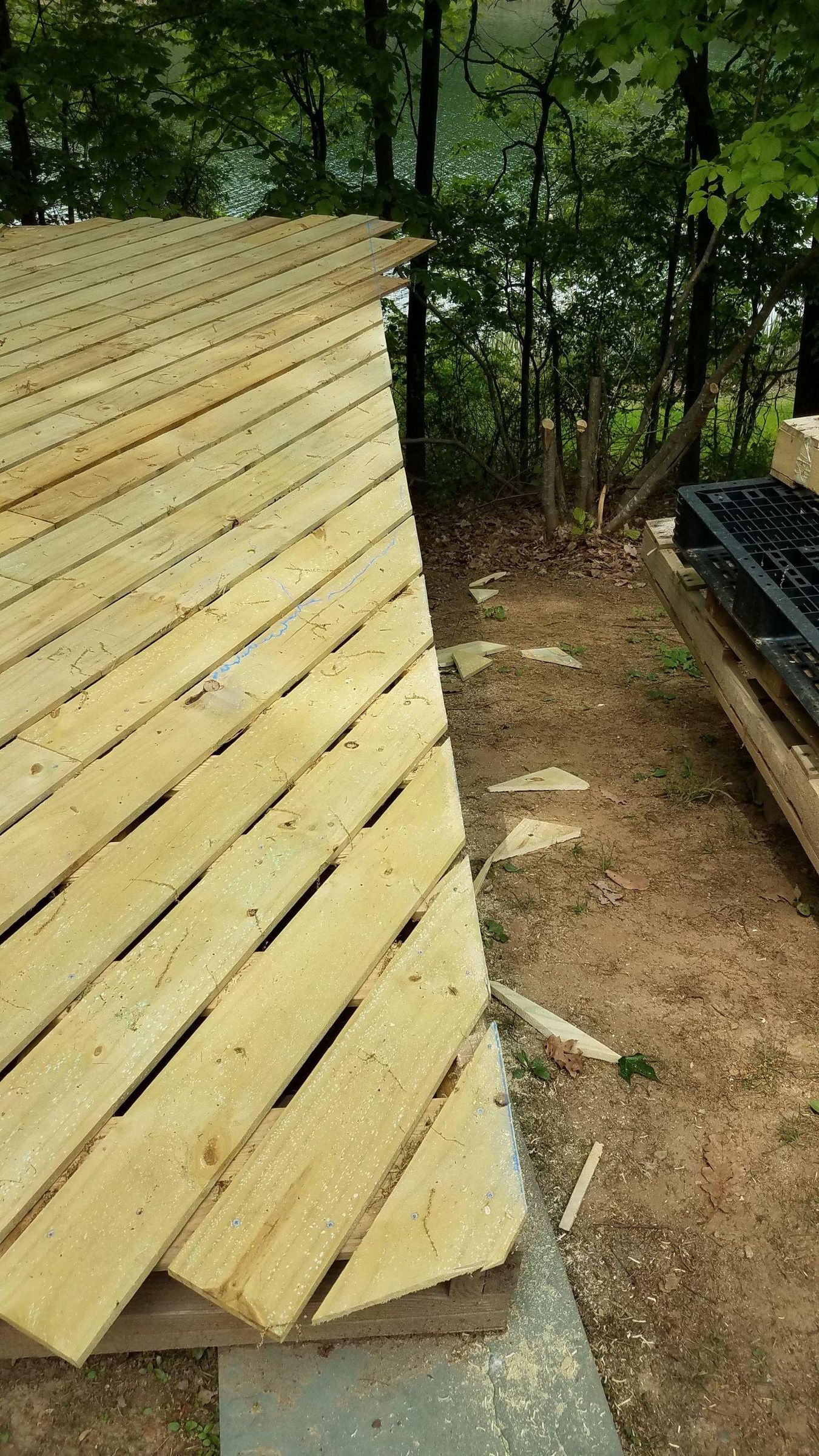Pallet Man-shed, One-man Build, Building the Deck. Part Two. : 6 Steps ...