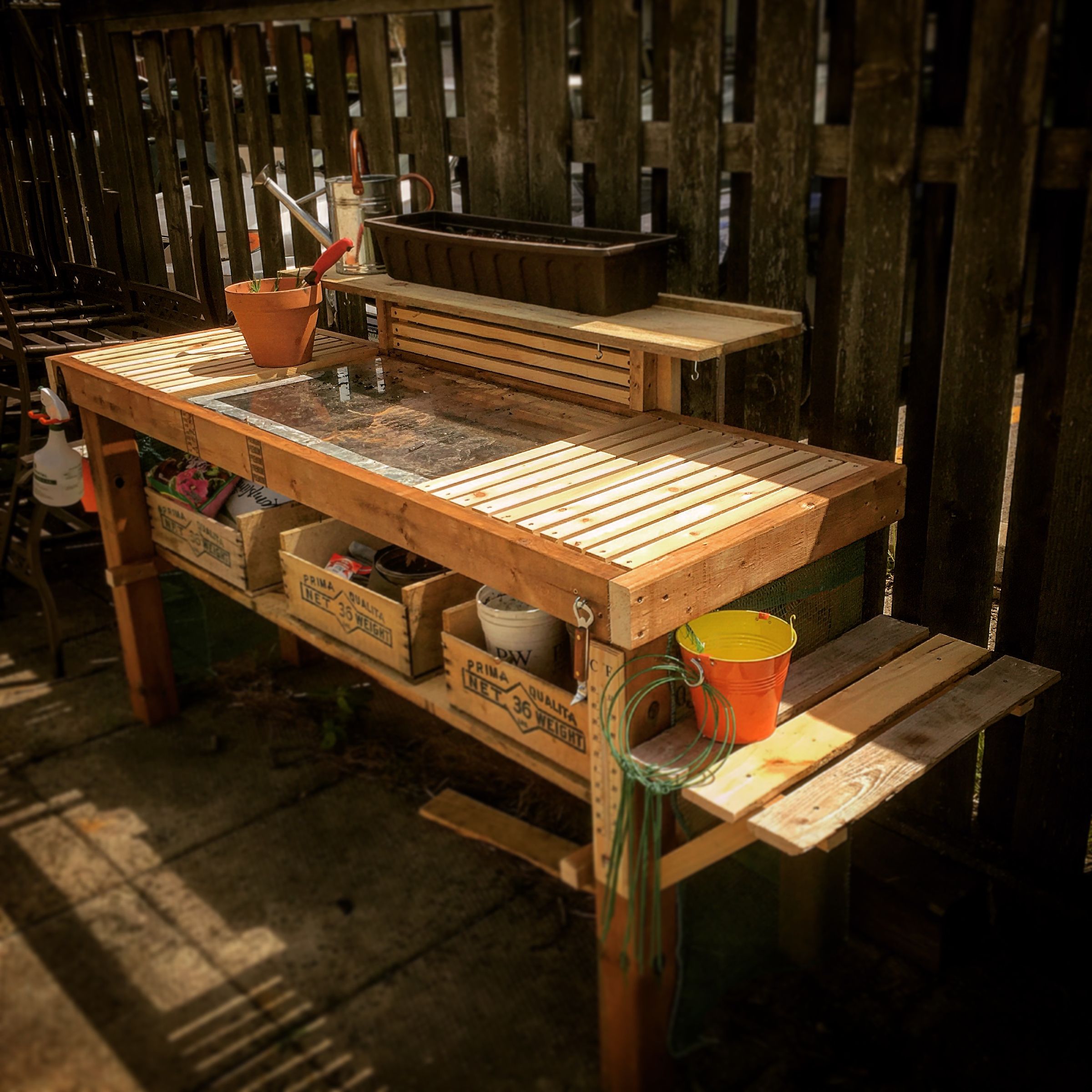 Planting Bench With Protected Growing Station : 3 Steps (with Pictures ...