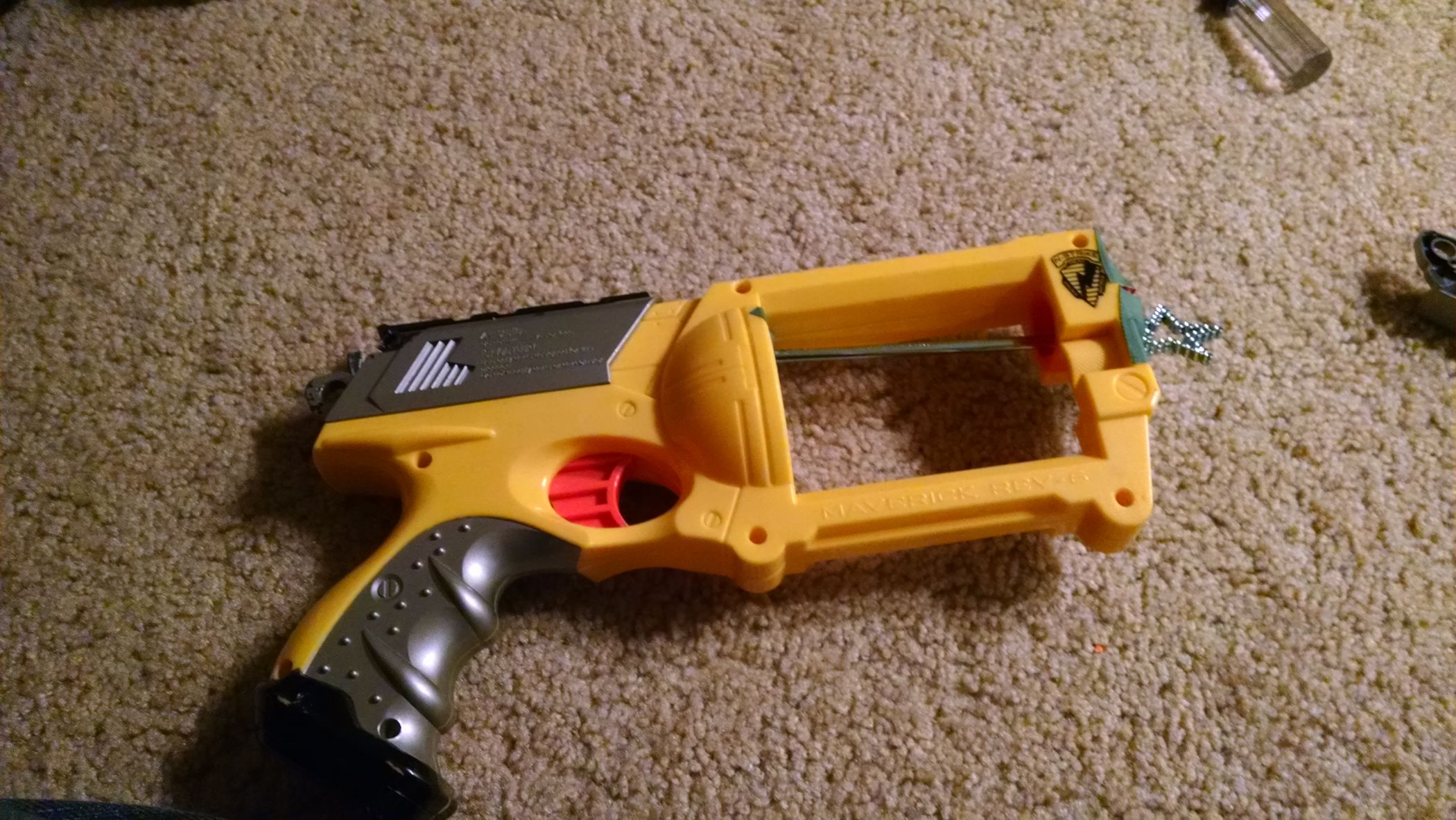 Make a Wand Launcher Out of a Nerf Maverick Rev-6 : 10 Steps ...