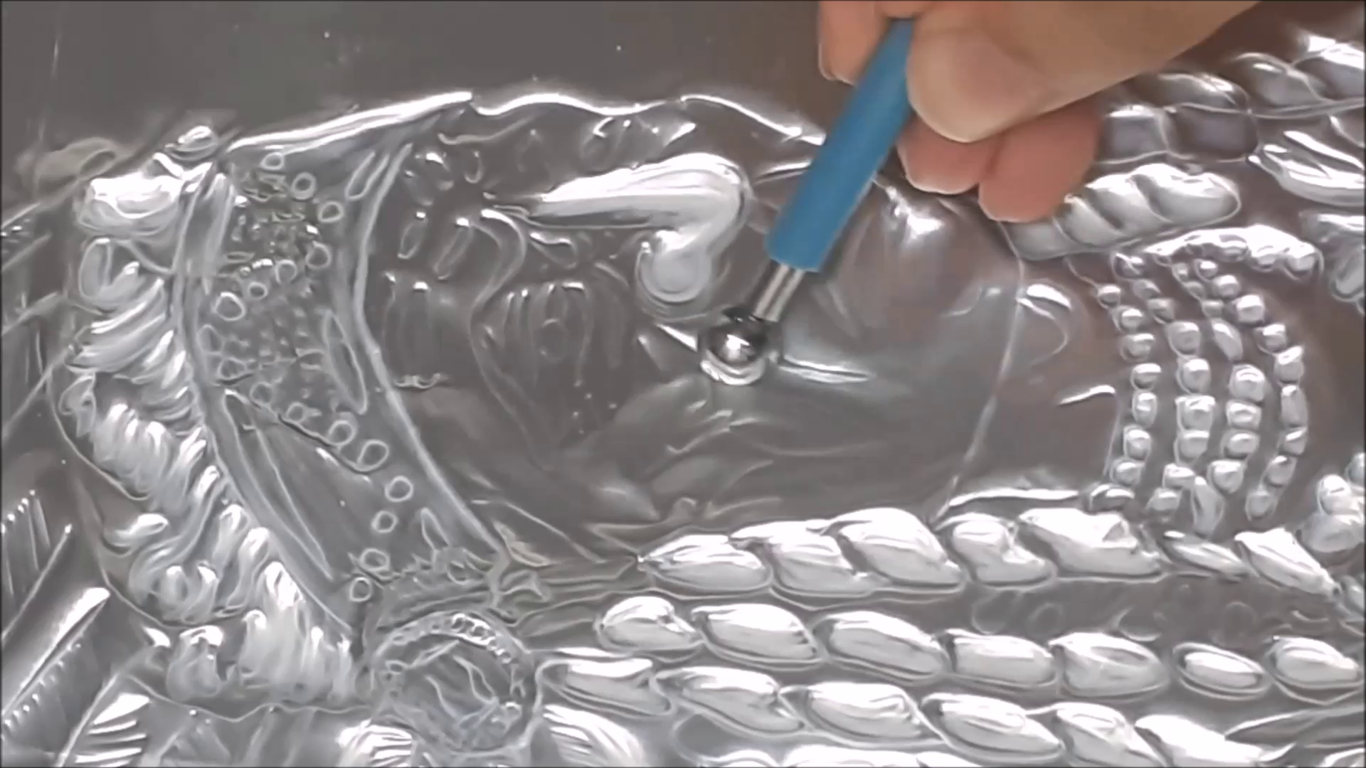 How to Make Red Indian Embossed Painting / Metal Art : 4 Steps (with ...