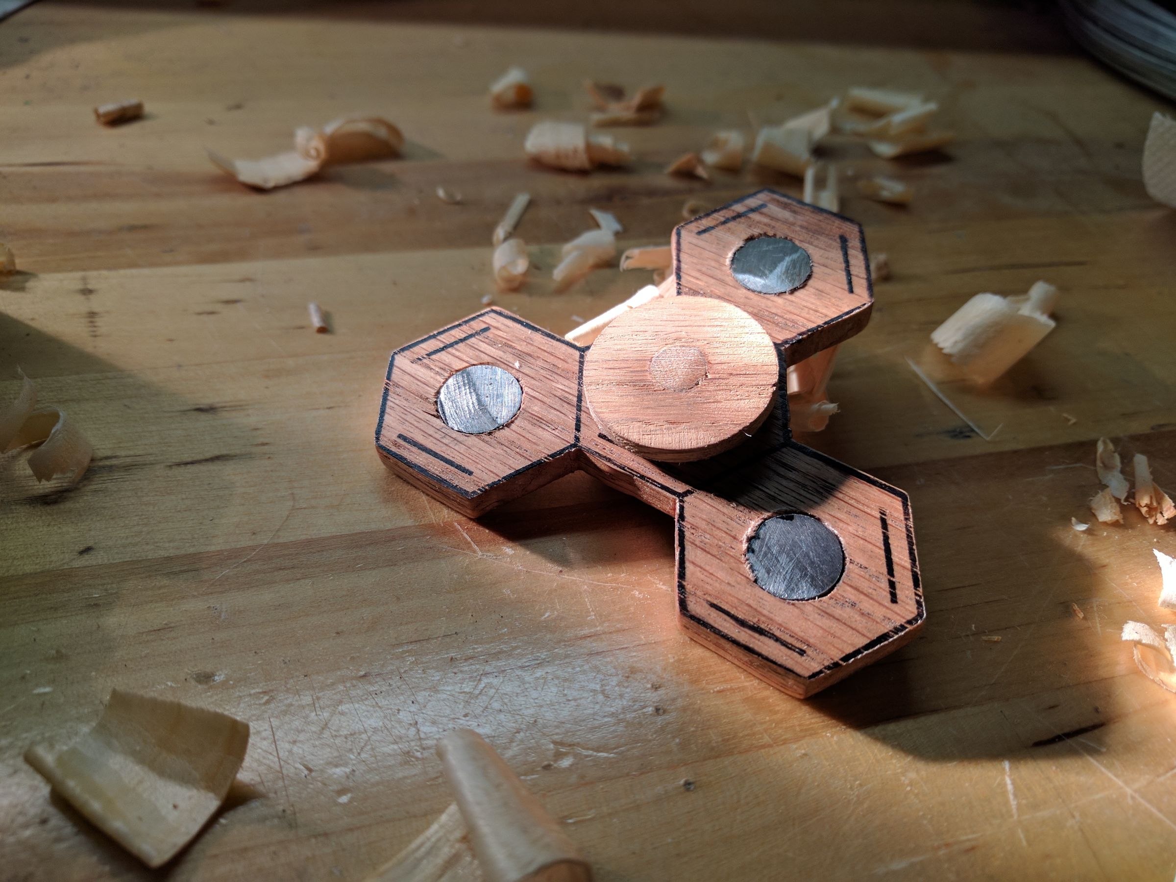 Molecular Wooden Fidget Spinner : 7 Steps (with Pictures) - Instructables