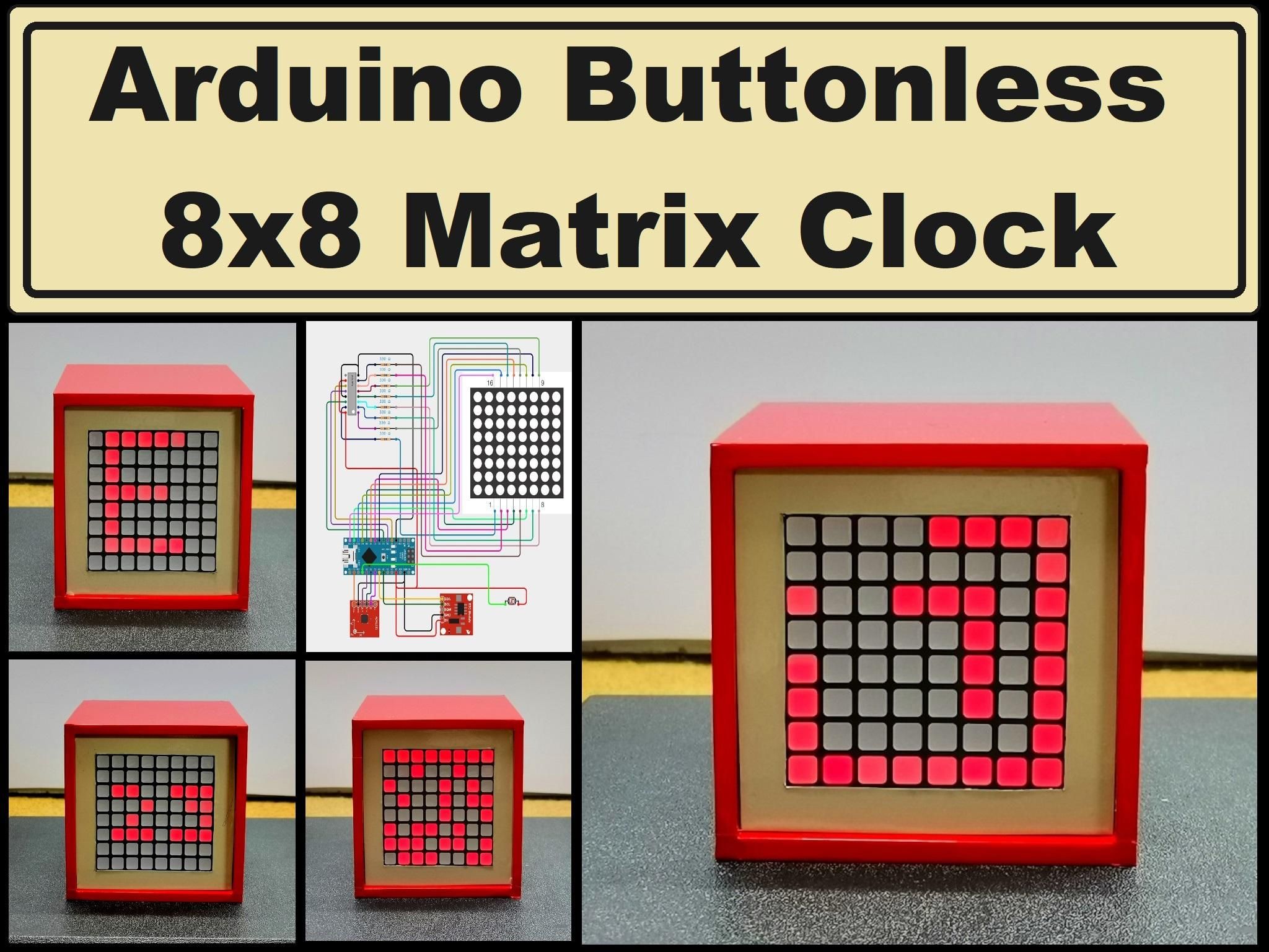 Arduino Buttonless LED Matrix Clock With ADXL335 Sensor : 4 Steps ...