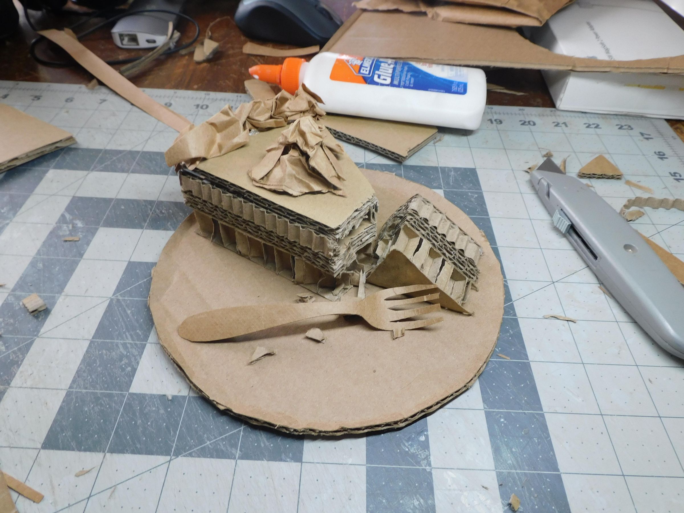 Easy Layered Pie Slice Sculptue/model, From Cardboard, and Brown Paper ...
