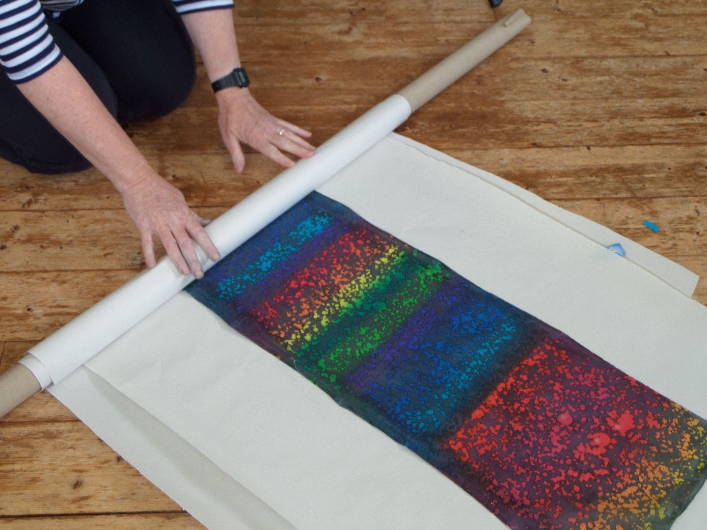 Rainbow Batik Silk Scarf Using a Teazle! : 11 Steps (with Pictures ...