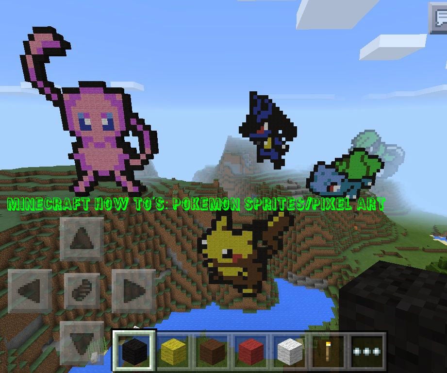 Minecraft How To's: Pokemon Sprites/Pixel Art : 6 Steps - Instructables