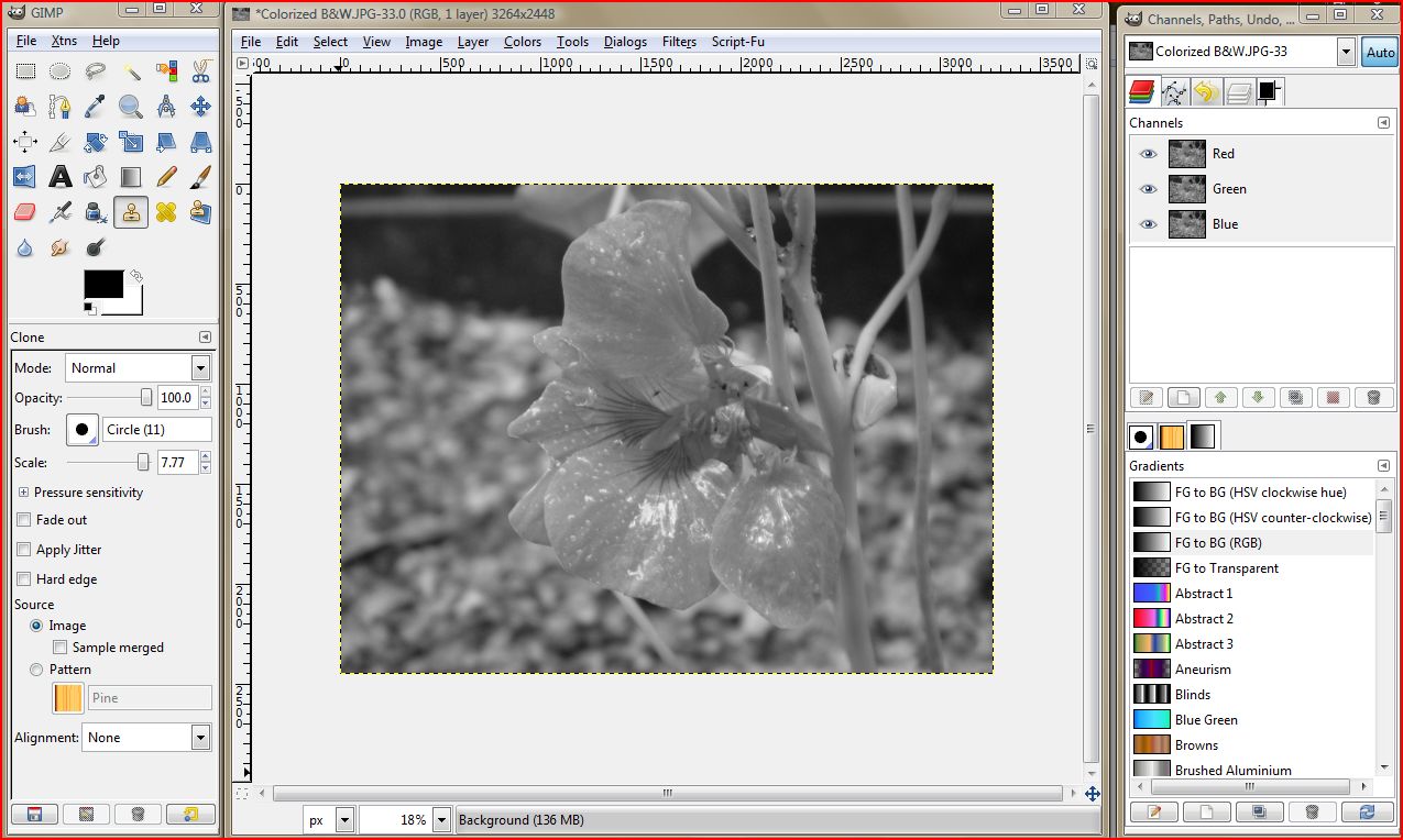 Colorize Black & White Photos in GIMP : 6 Steps - Instructables