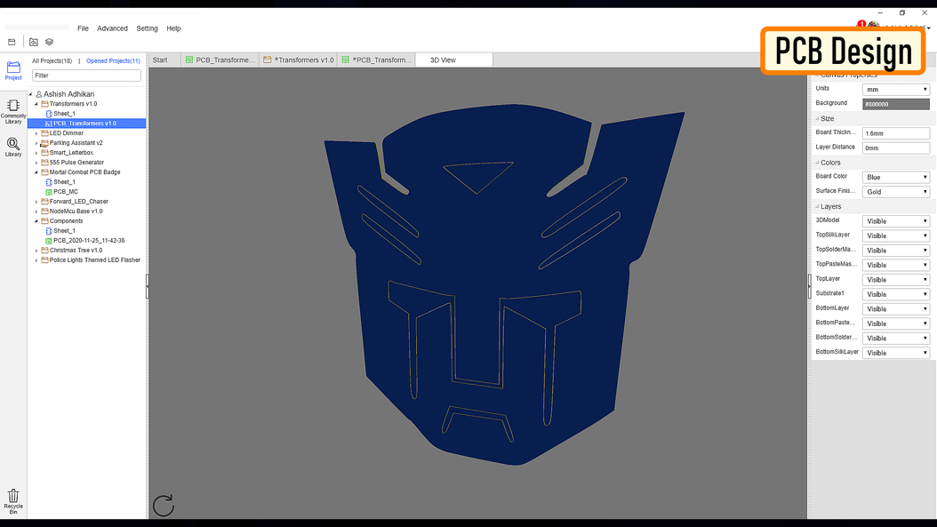 Transformers PCB BADGE : 10 Steps - Instructables