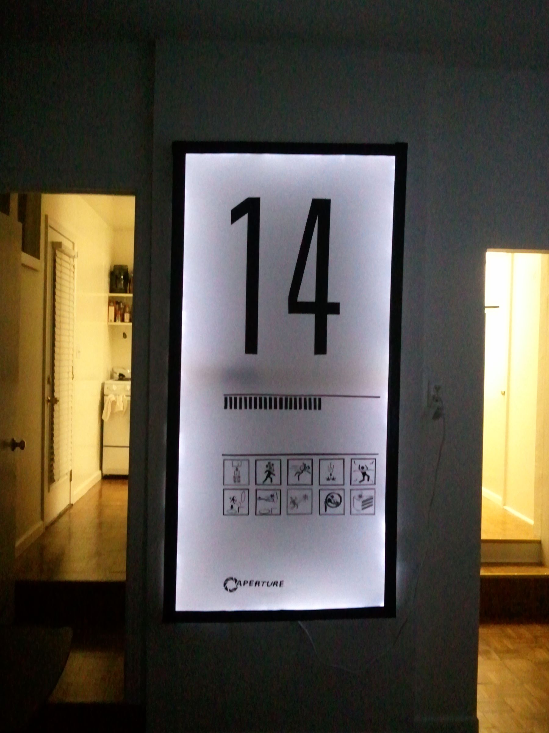 Portal Level Sign Wall Hanging/Lamp : 6 Steps (with Pictures ...