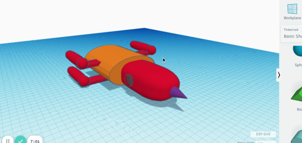 Space Ship (TinkerCAD) : 13 Steps - Instructables