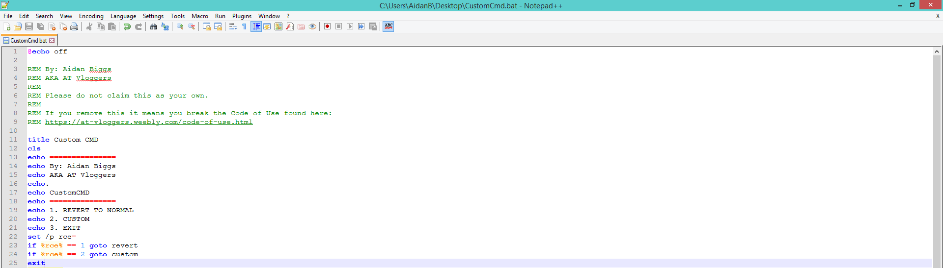 Code a CustomCmd Script for Windows Command Prompt : 6 Steps ...