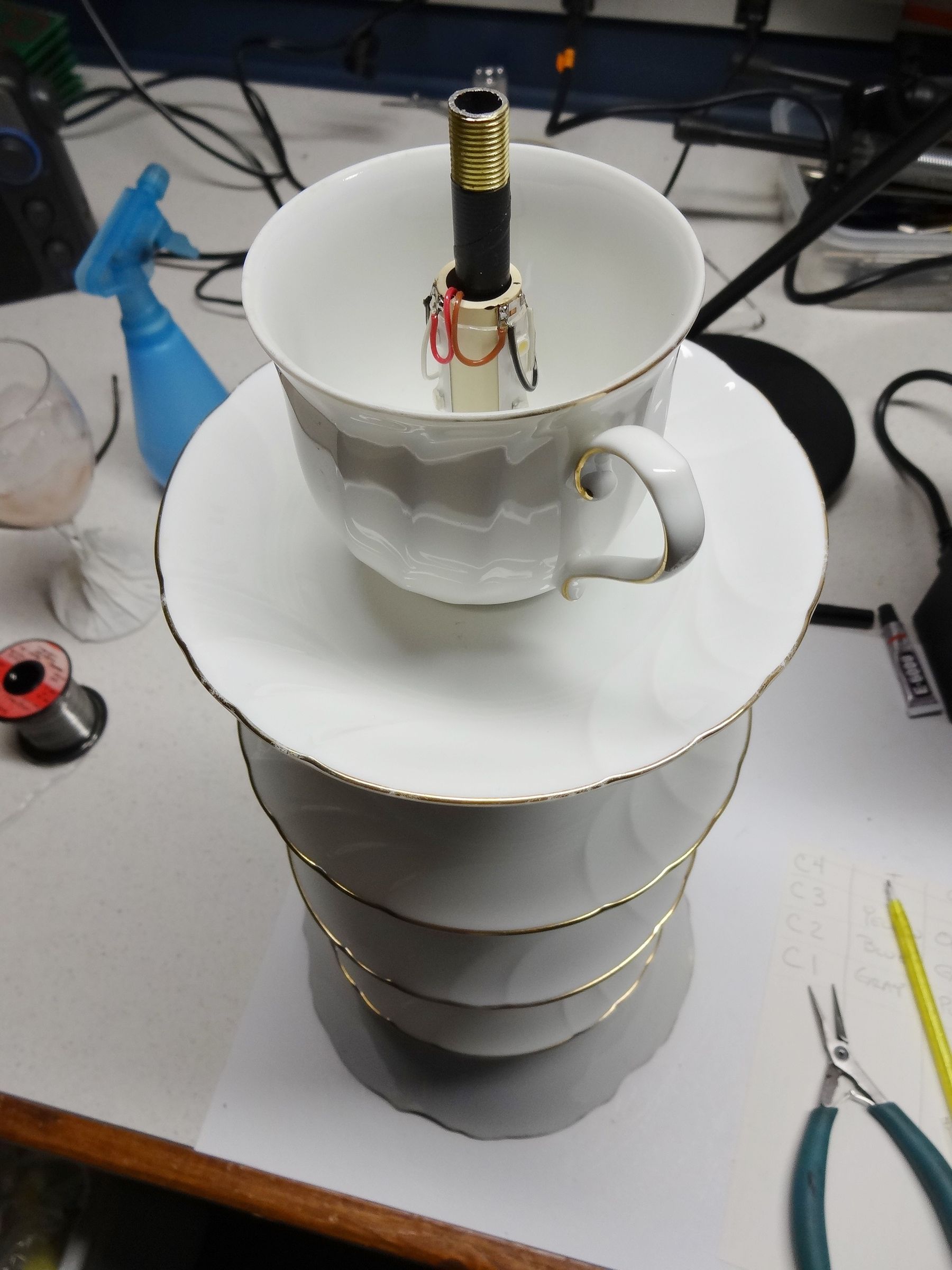 Tea Cup Lamp, Coffee Cup Lamp : 13 Steps (with Pictures) - Instructables