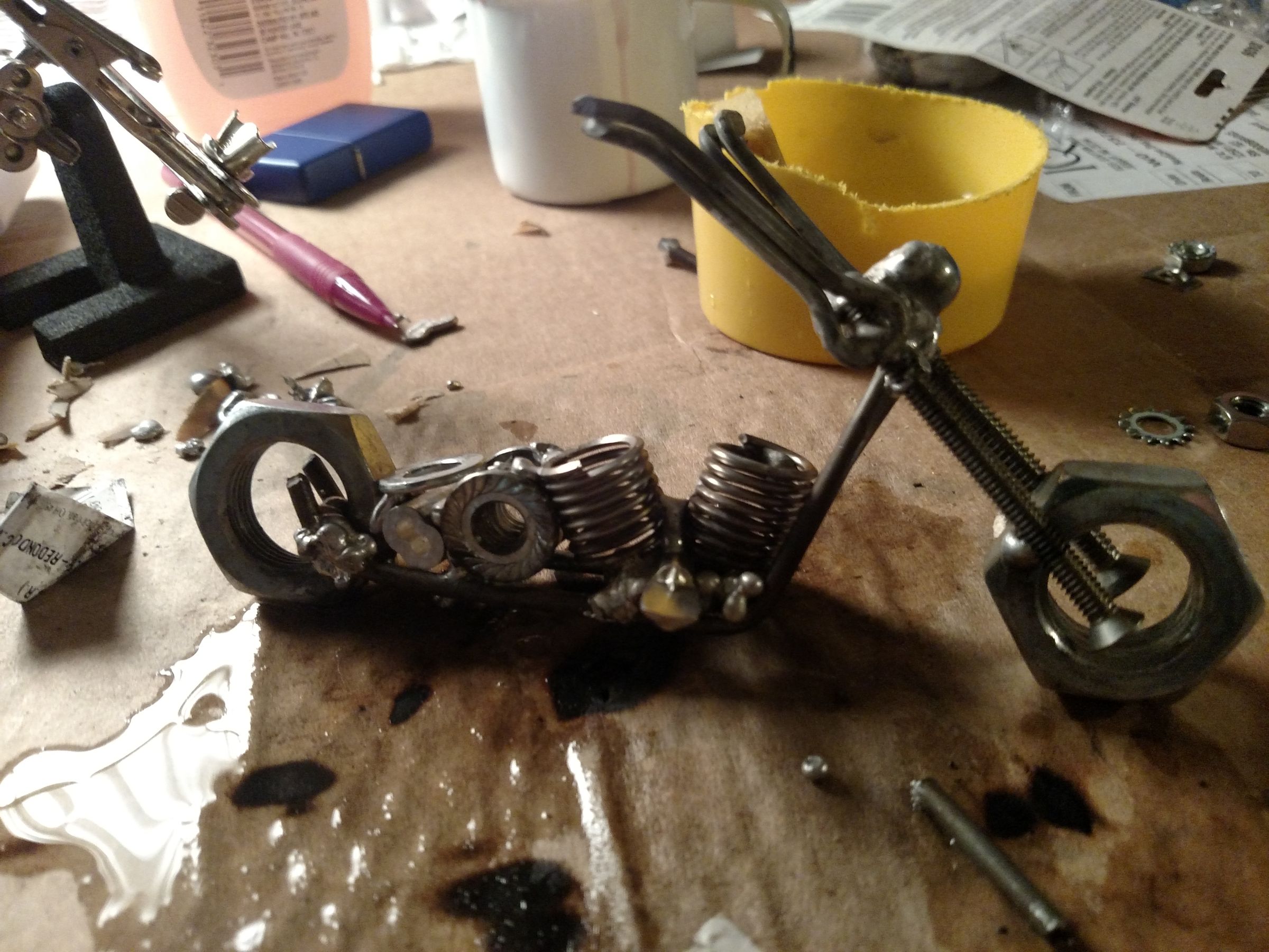 Metal Motorcycle Sculpture : 6 Steps (with Pictures) - Instructables