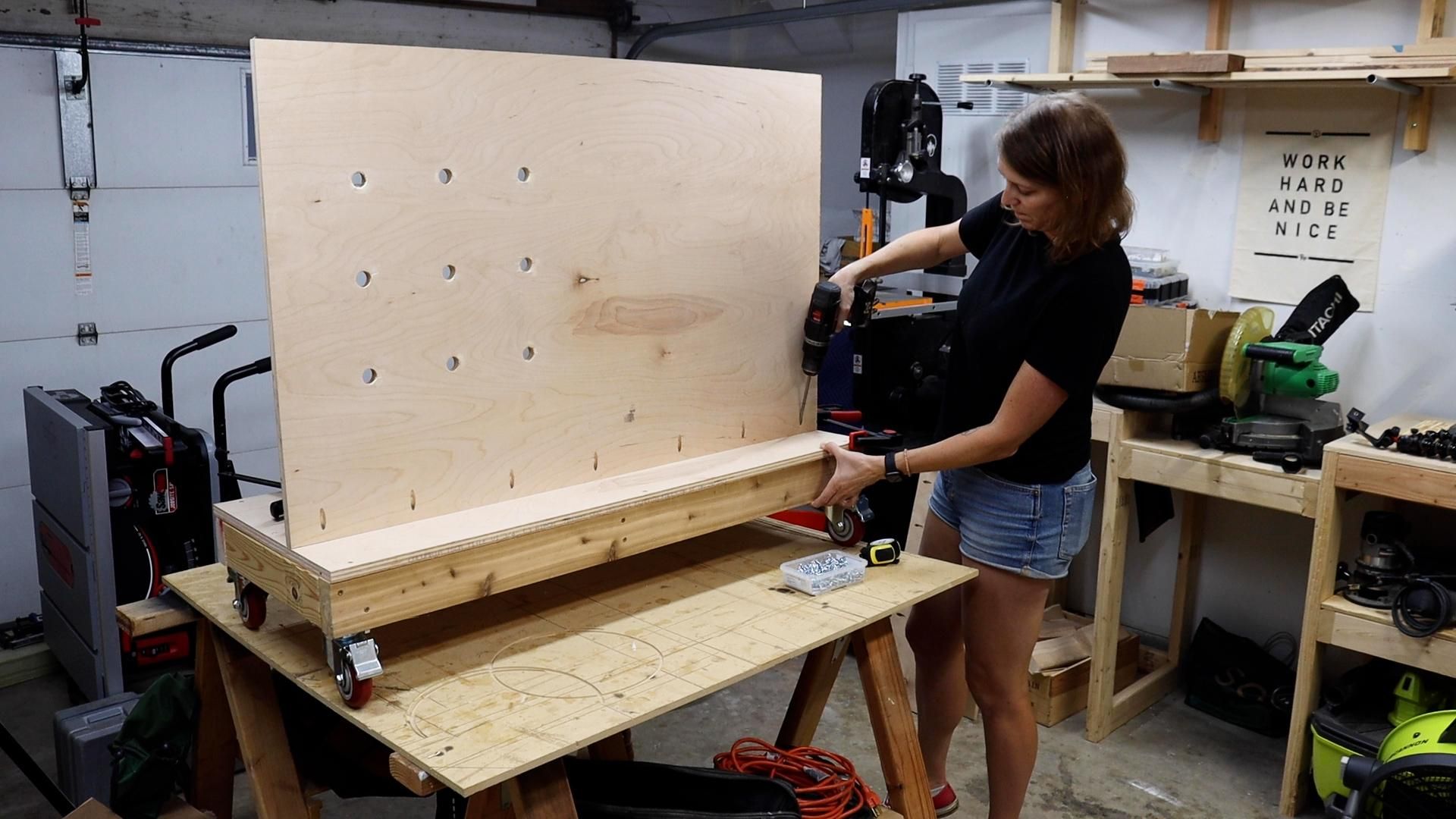 DIY Mobile Plywood and Lumber Storage Cart | Only 1 Sheet of Plywood ...